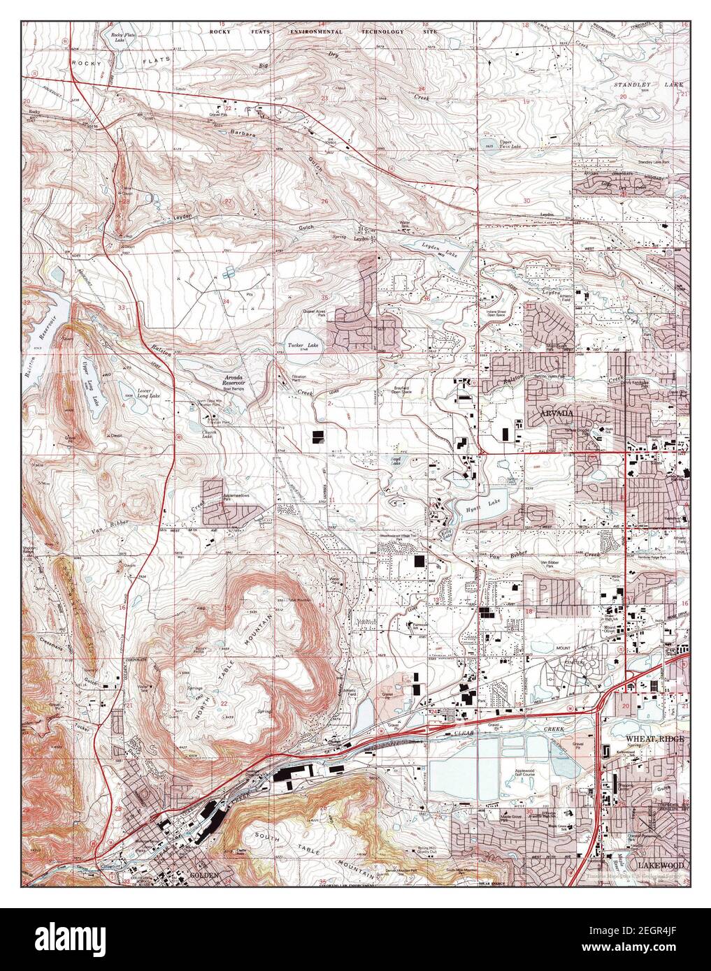 Golden colorado map hi-res stock photography and images - Alamy