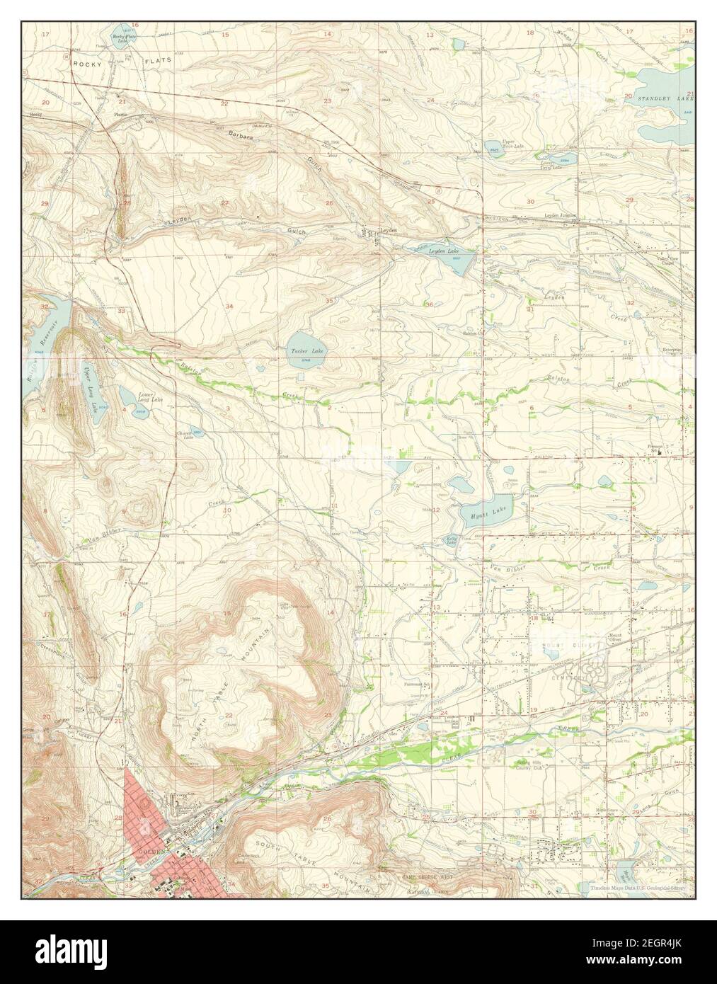 Golden colorado map hi-res stock photography and images - Alamy