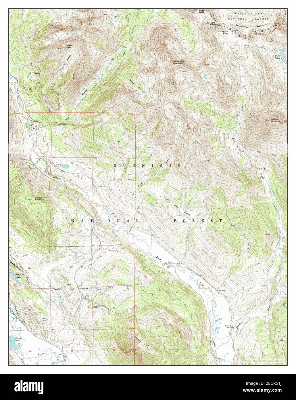 Gothic, Colorado, map 1961, 1:24000, United States of America by ...