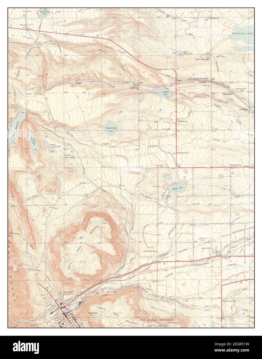 Map of golden colorado hi-res stock photography and images - Alamy
