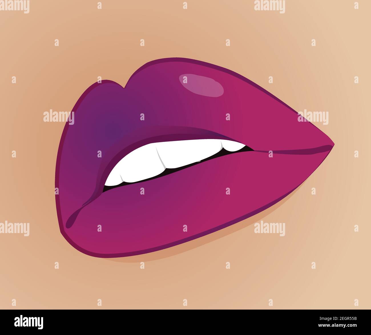 Pink Lips stock illustration , Mouth With Ping Lips stock illustration ...