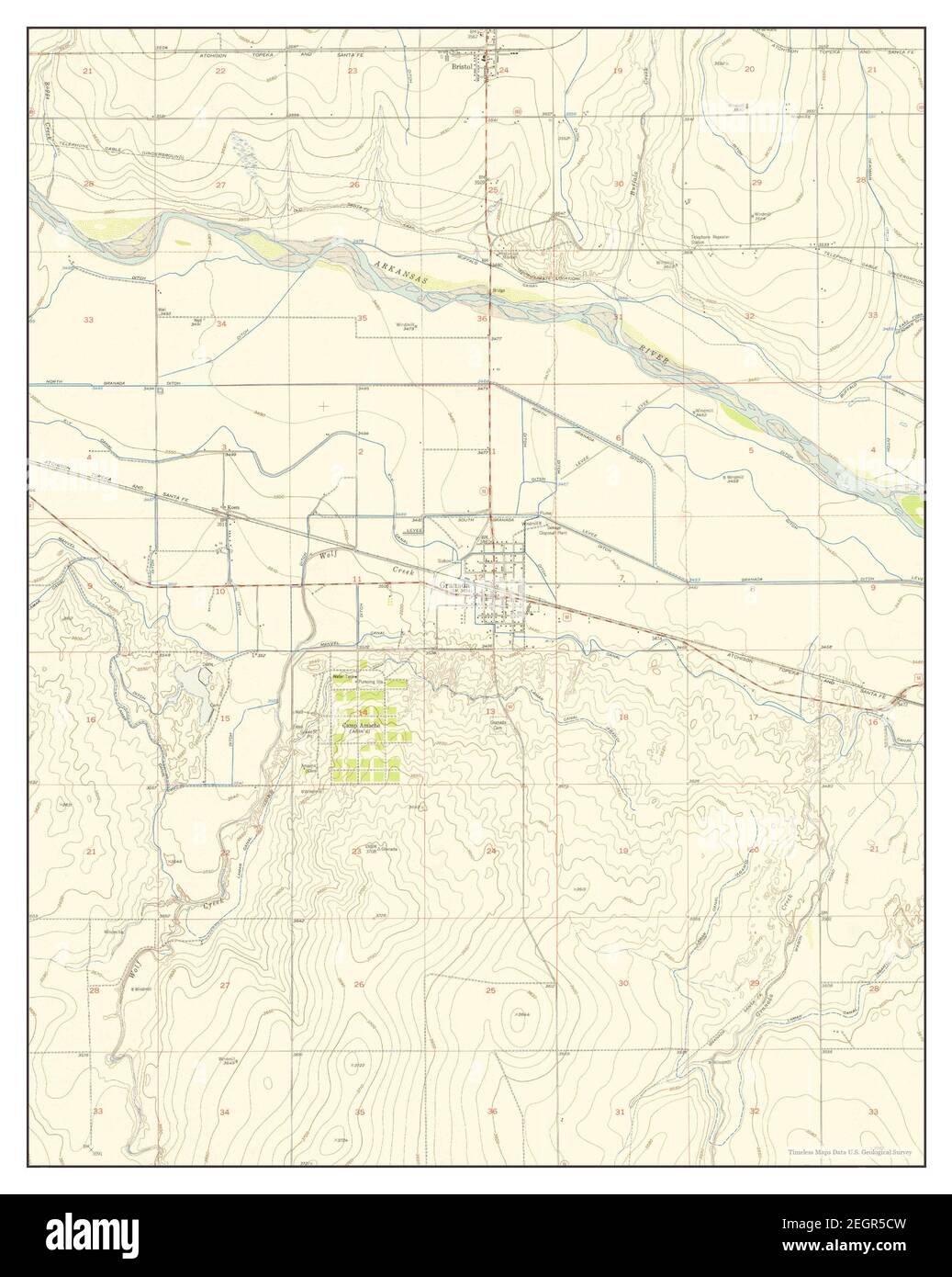 Granada, Colorado, map 1953, 1:24000, United States of America by ...