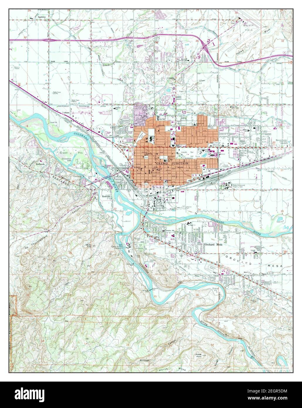 Grand Junction, Colorado, map 1962, 1:24000, United States of America ...