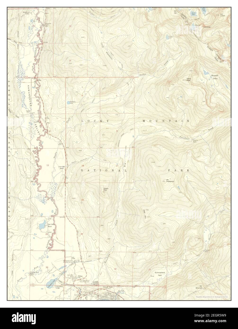 Grand Lake, Colorado, map 1958, 1:24000, United States of America by ...