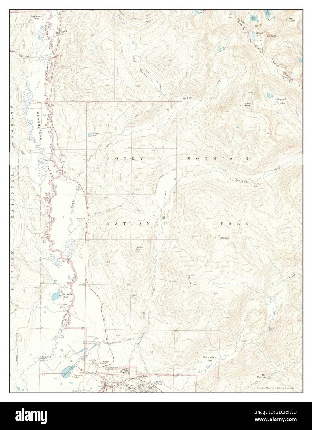 Grand Lake, Colorado, map 1958, 1:24000, United States of America by ...