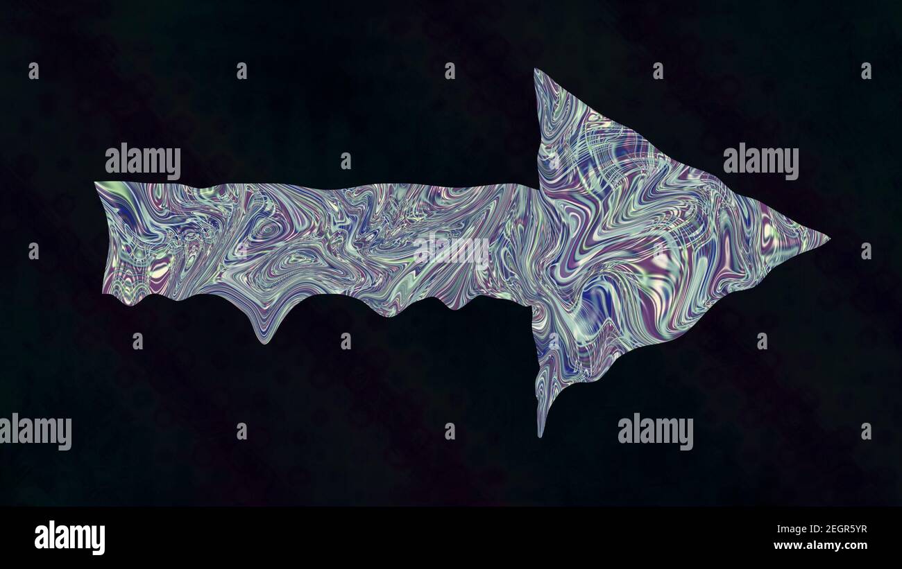 An abstract psychedelic arrow shape background image Stock Photo - Alamy