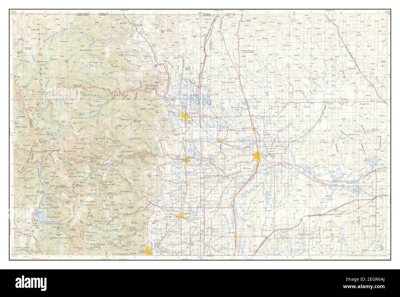 Greeley, Colorado, map 1965, 1:250000, United States of America by ...