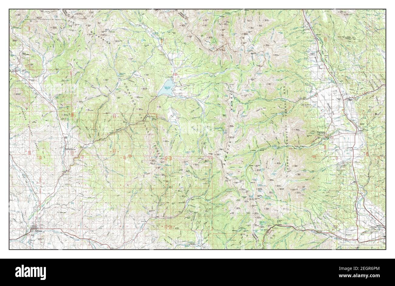 Gunnison map hi-res stock photography and images - Alamy