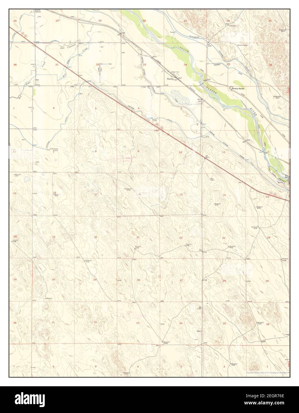 Hardin, Colorado, map 1951, 1:24000, United States of America by ...