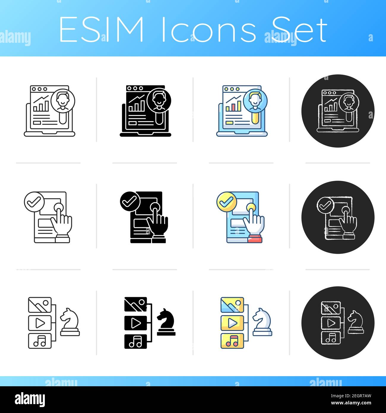UX design icons set Stock Vector Image & Art - Alamy