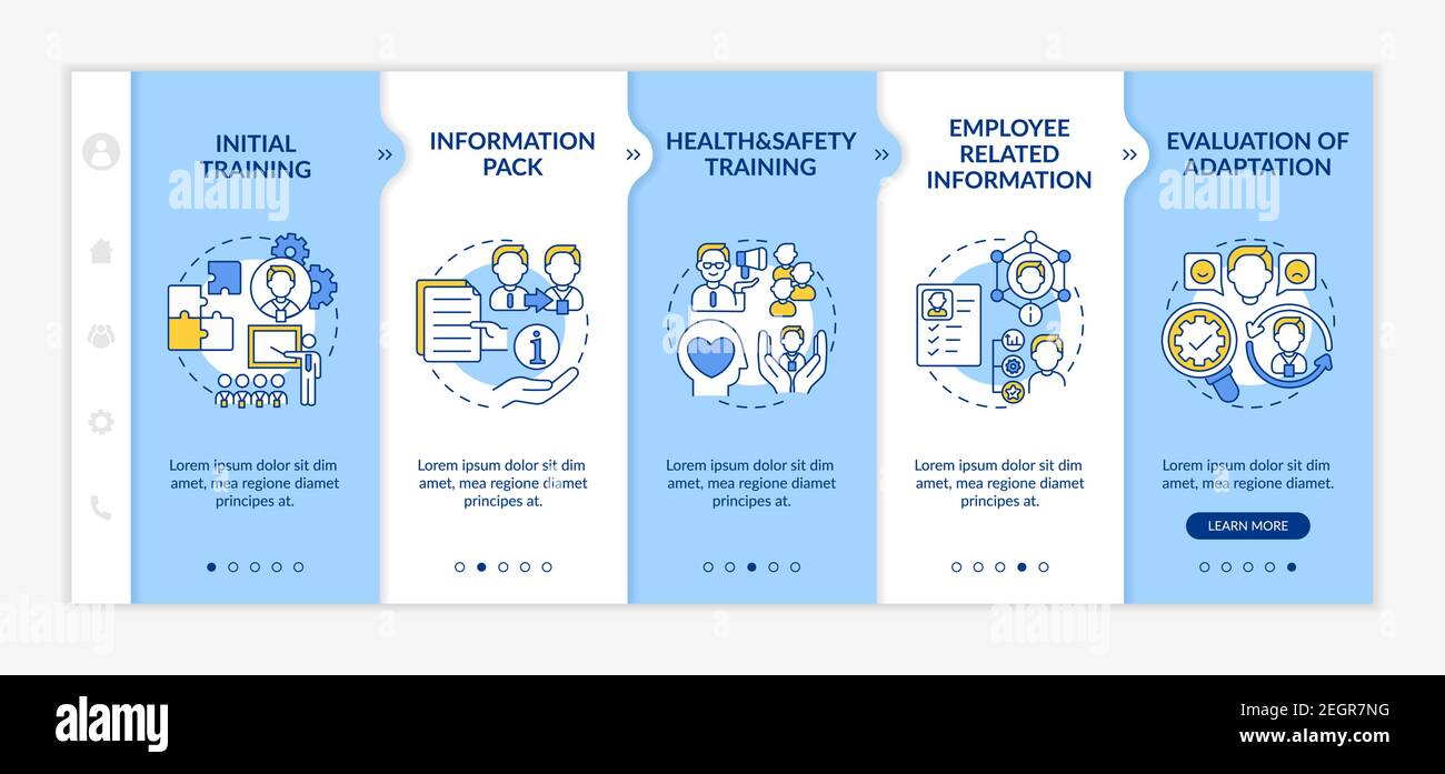 New employee orientation onboarding vector template Stock Vector Image ...