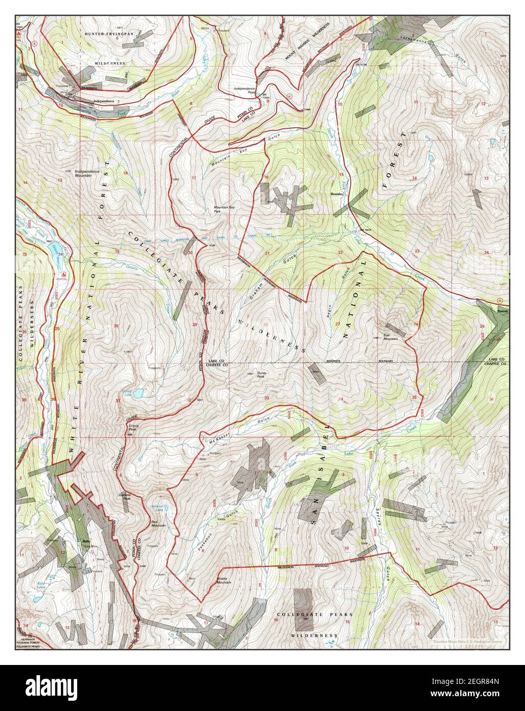 Independence Pass, Colorado, map 1994, 1:24000, United States of ...