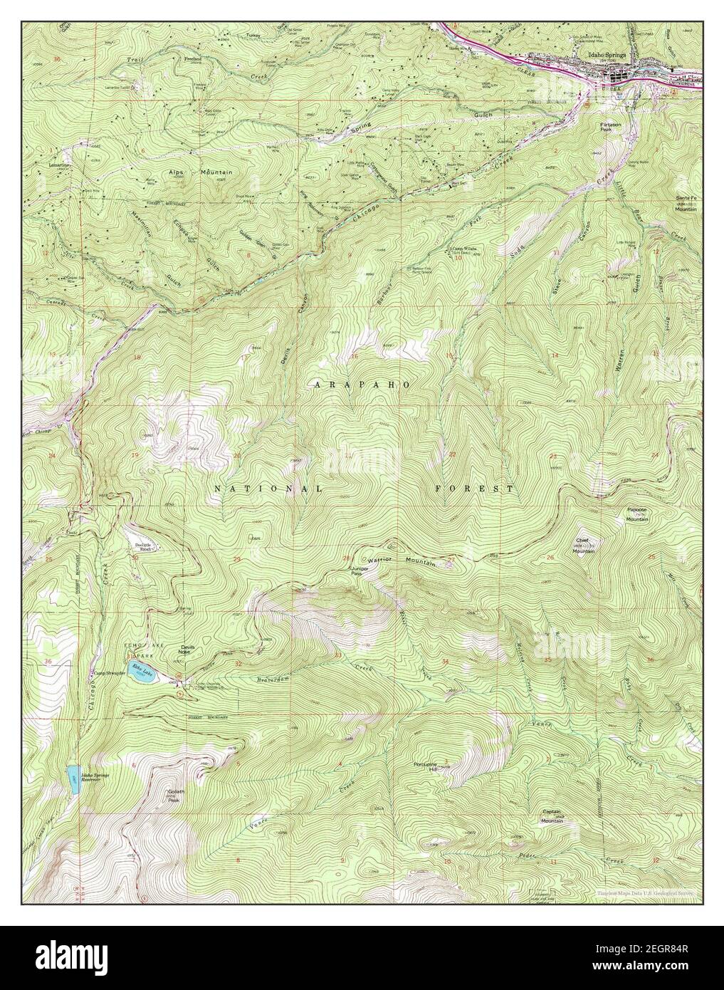 Idaho Springs, Colorado, map 1957, 1:24000, United States of America by ...