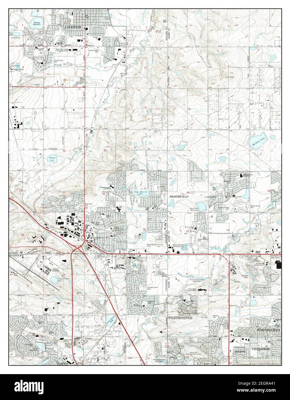 Map Of Lafayette Colorado