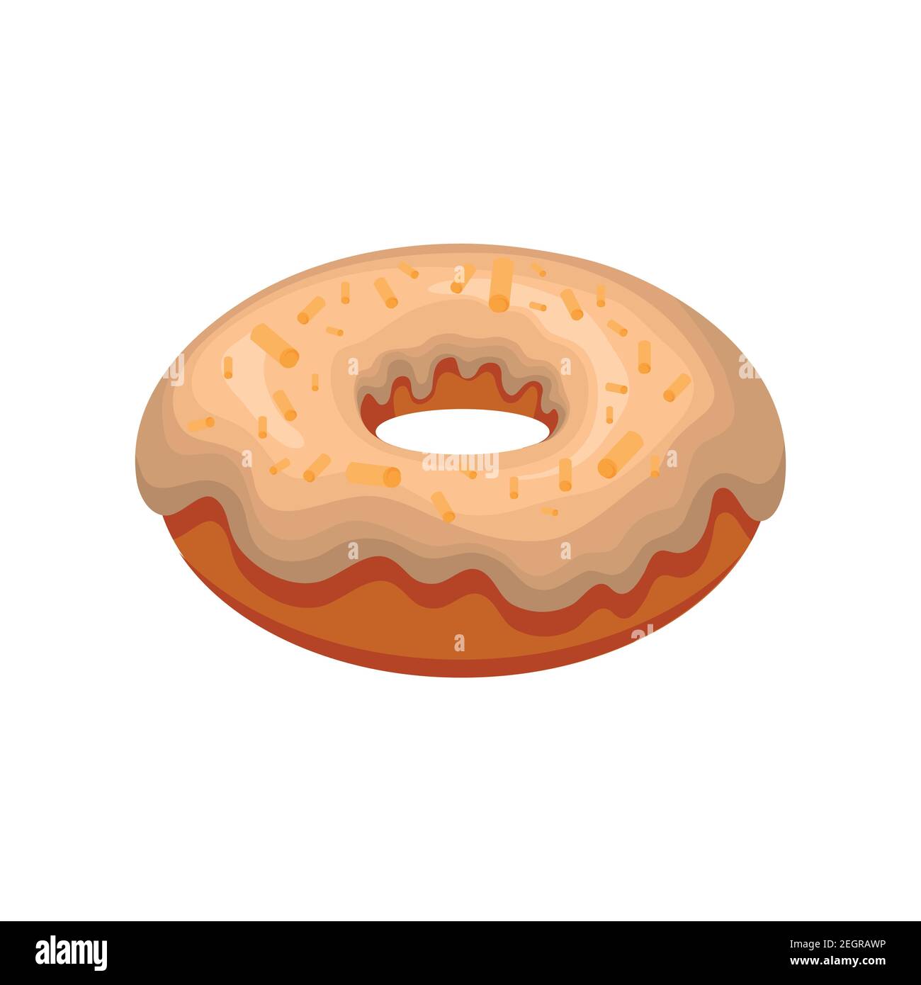 Donut with frosting, sweetness icon, vector illustration on white ...
