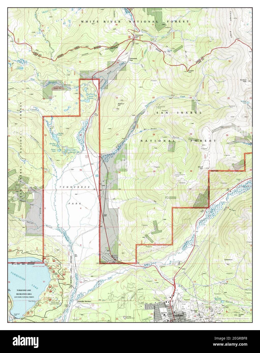Leadville North, Colorado, map 1994, 1:24000, United States of America ...