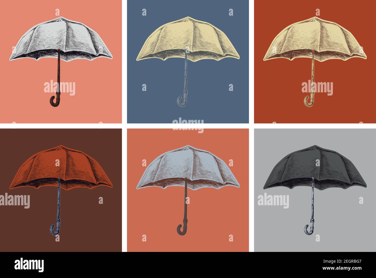 Umbrella Hand Drawn Sketch Vector Illustration Sketch Stock Vector ...