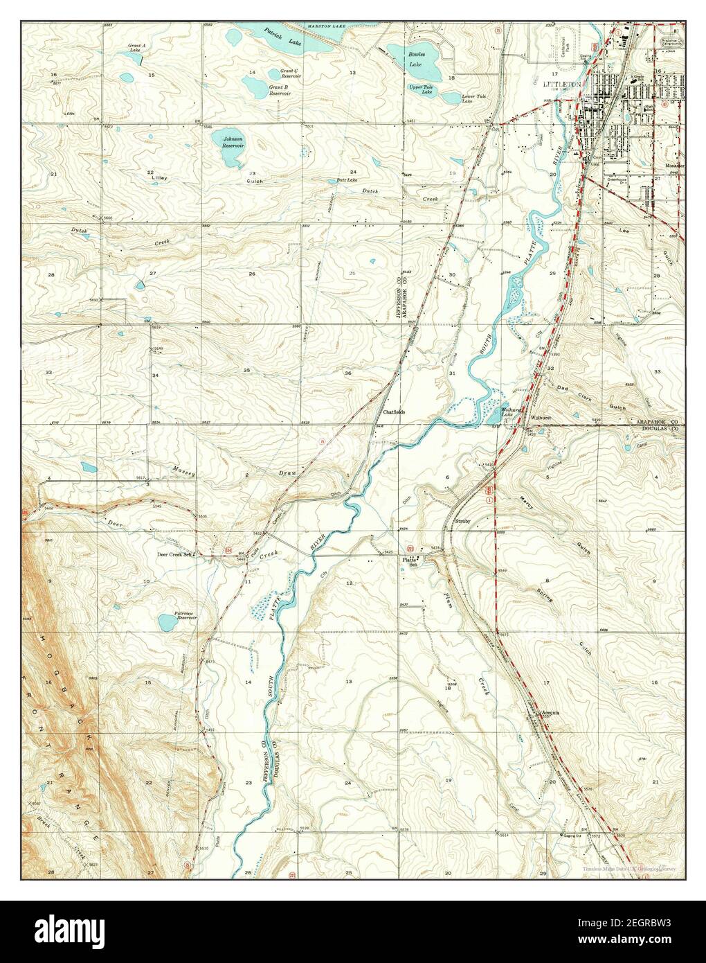 Map of littleton Cut Out Stock Images & Pictures - Alamy