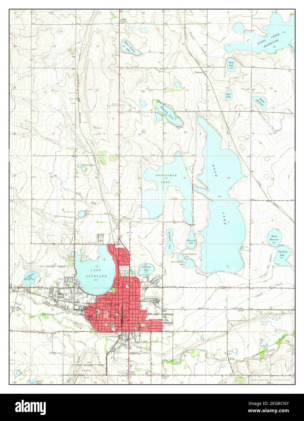 Map of loveland hi-res stock photography and images - Alamy