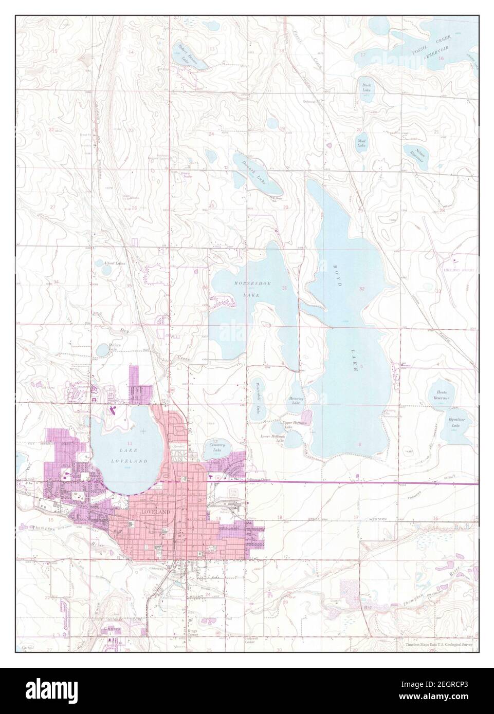 Map of loveland Cut Out Stock Images & Pictures - Alamy