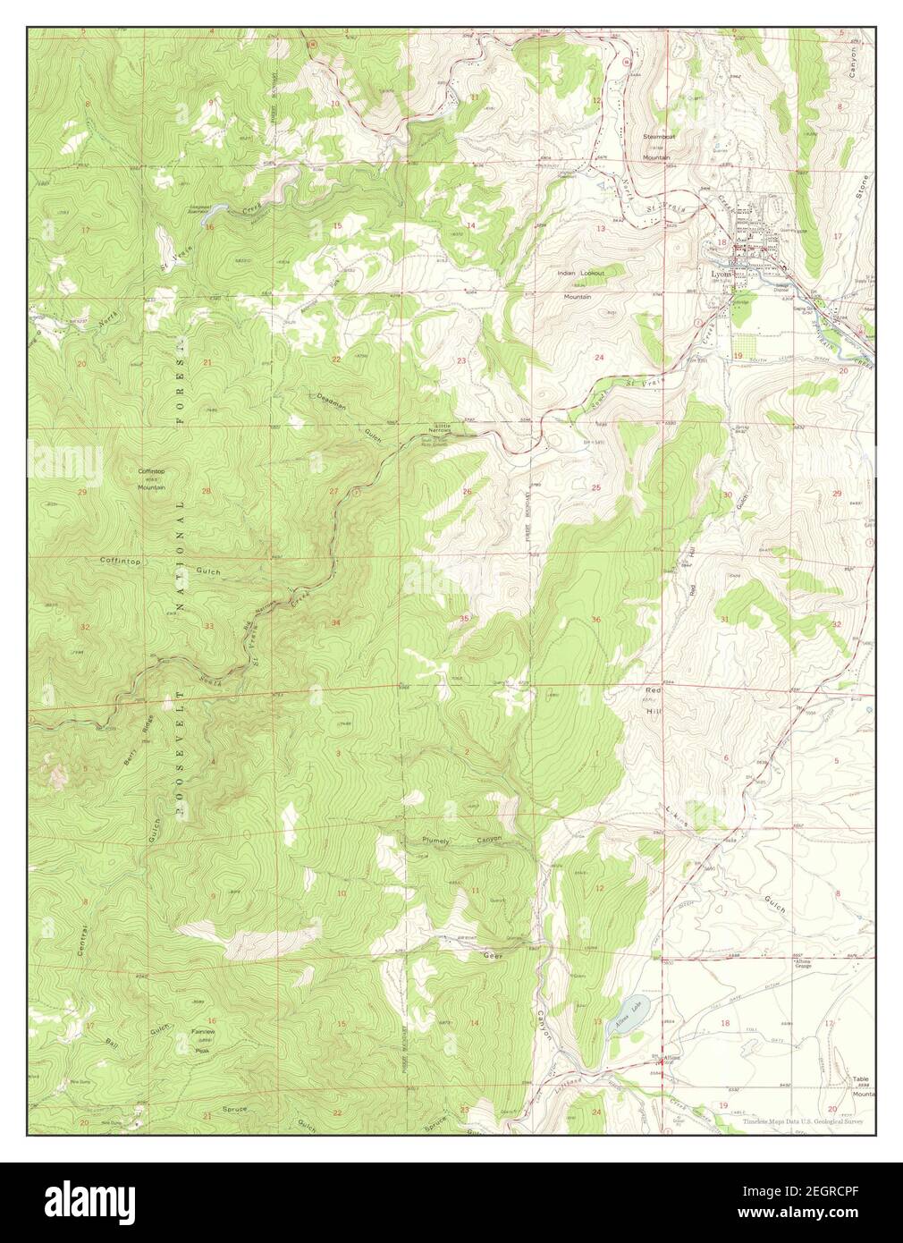 Lyons, Colorado, map 1957, 1:24000, United States of America by ...