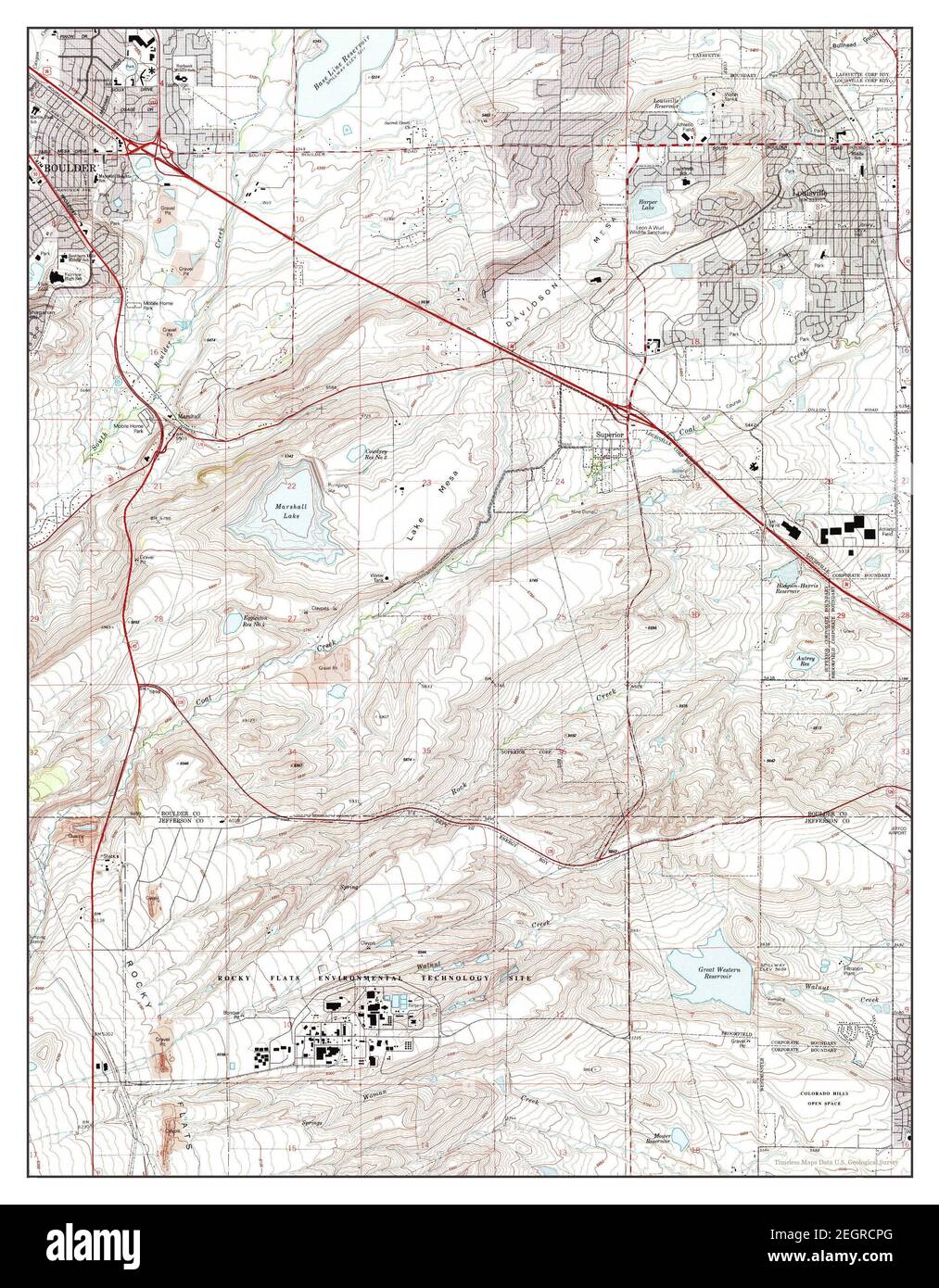 Mapa De Louisville, Colorado