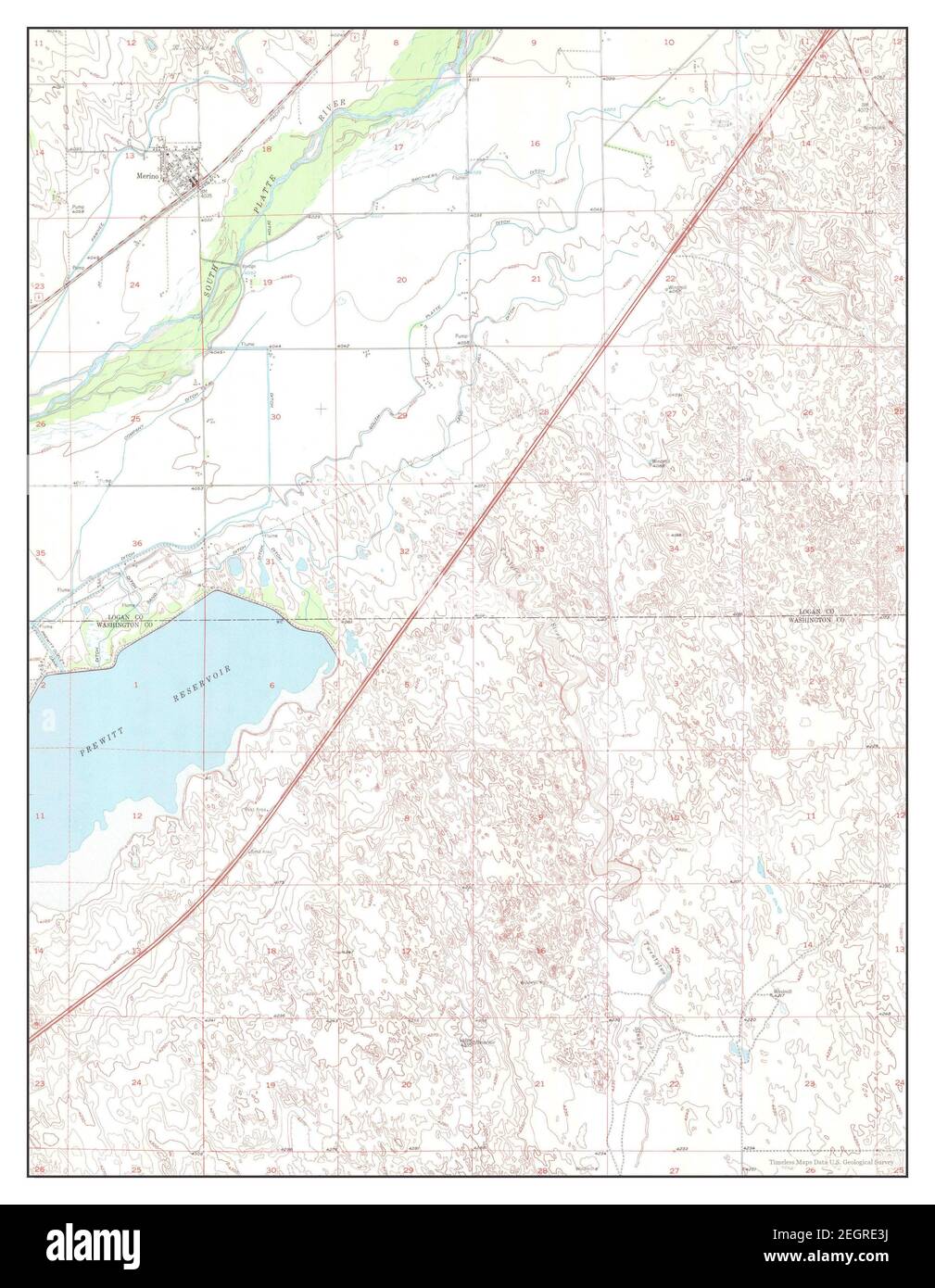 Merino, Colorado, map 1951, 1:24000, United States of America by ...