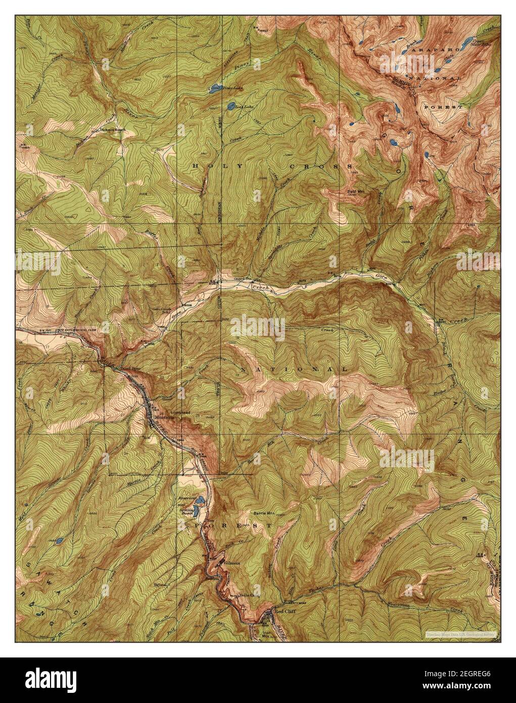 Map of minturn Cut Out Stock Images & Pictures - Alamy