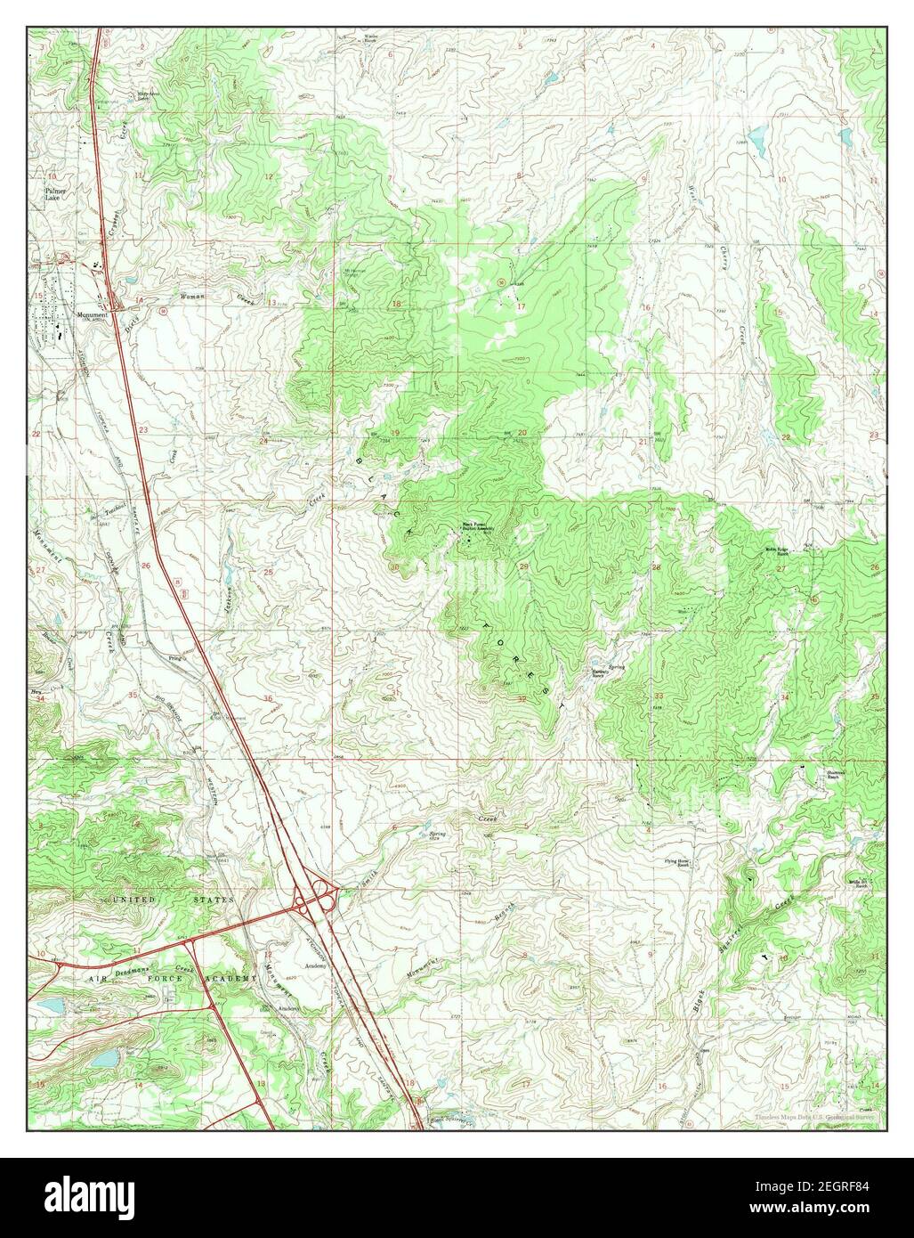 Monument, Colorado, map 1961, 1:24000, United States of America by ...