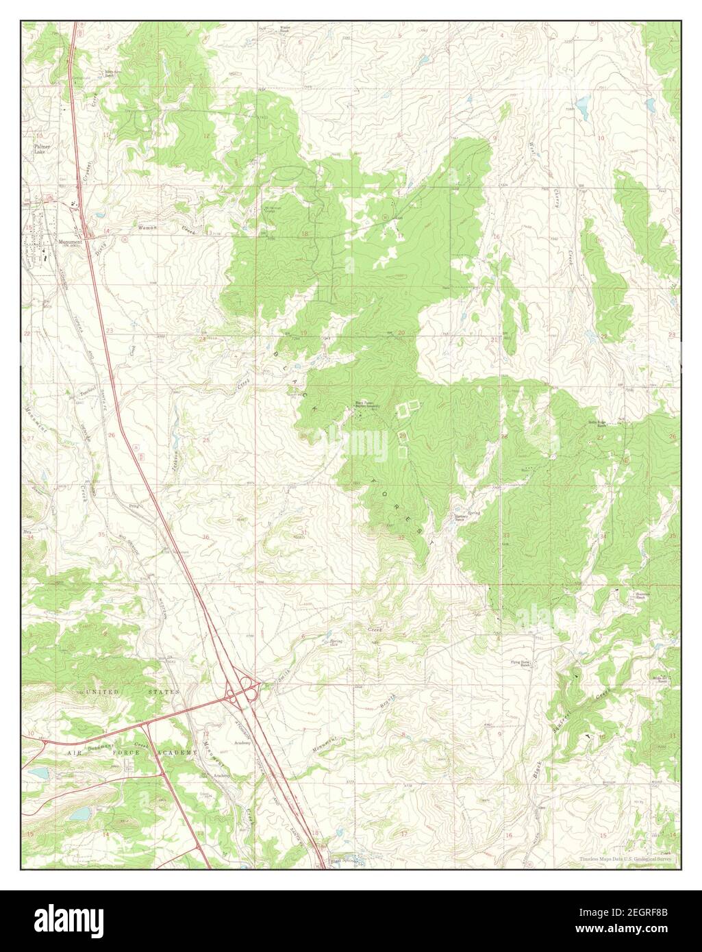 Monument, Colorado, map 1961, 1:24000, United States of America by ...