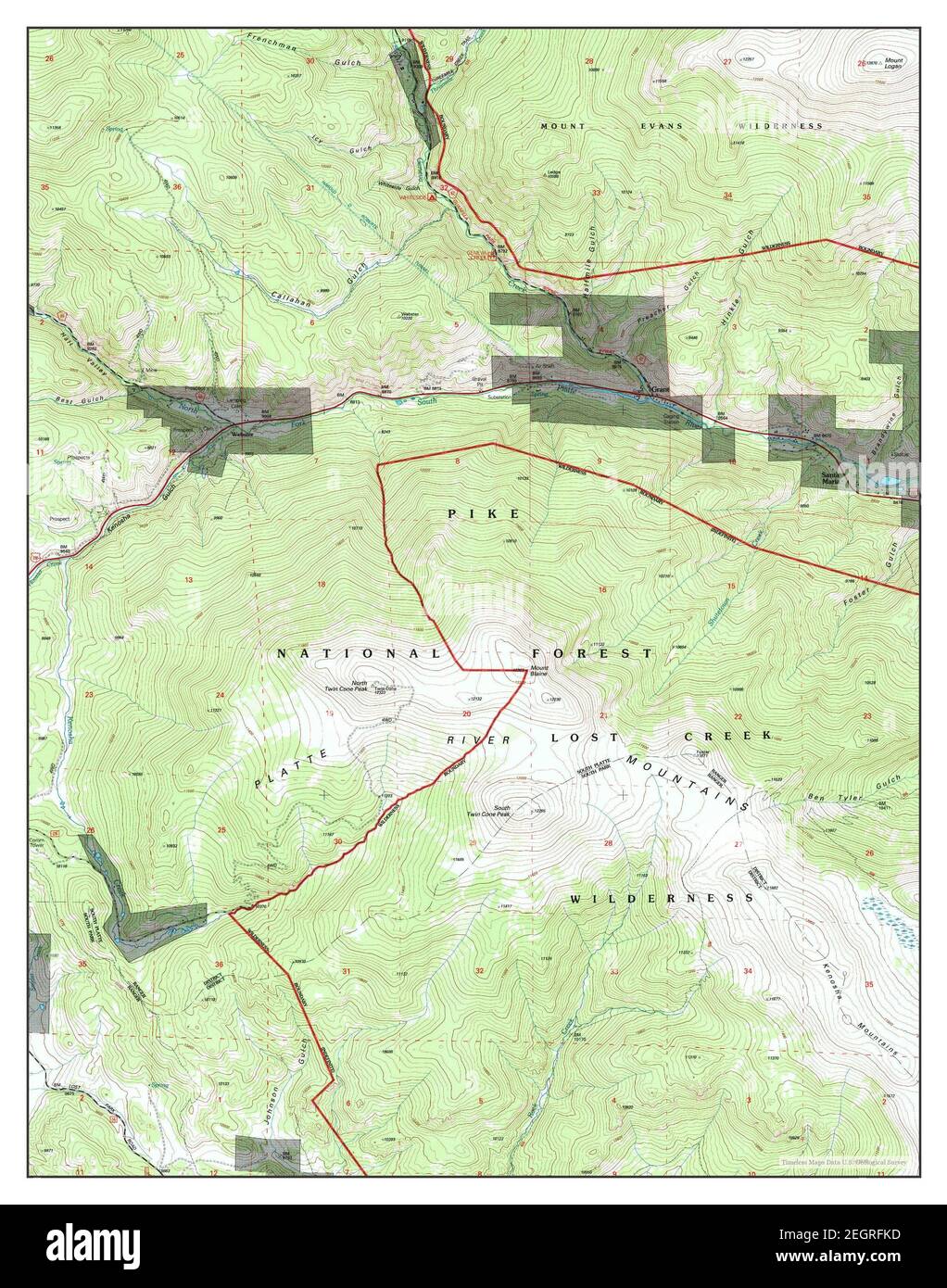 Mount Logan, Colorado, map 1994, 1:24000, United States of America by ...