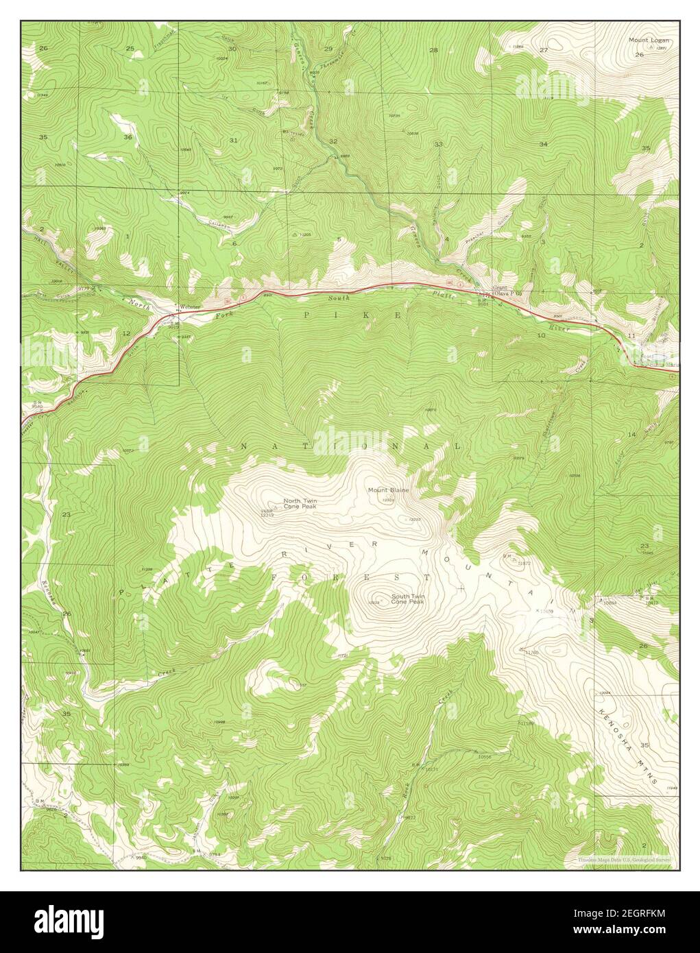 Mount Logan, Colorado, map 1945, 1:24000, United States of America by ...