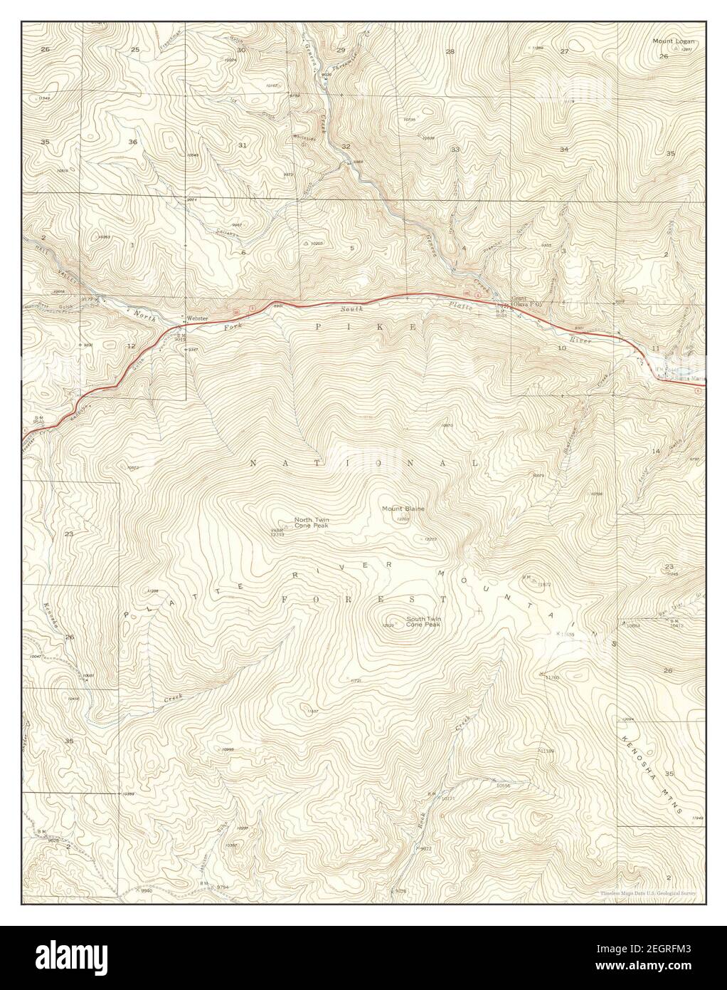 Mount Logan, Colorado, map 1945, 1:24000, United States of America by ...