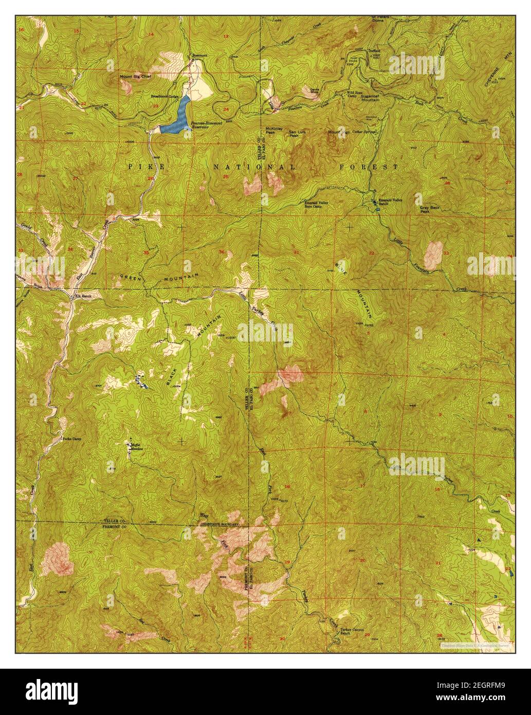 Mount Big Chief, Colorado, map 1948, 1:24000, United States of America ...