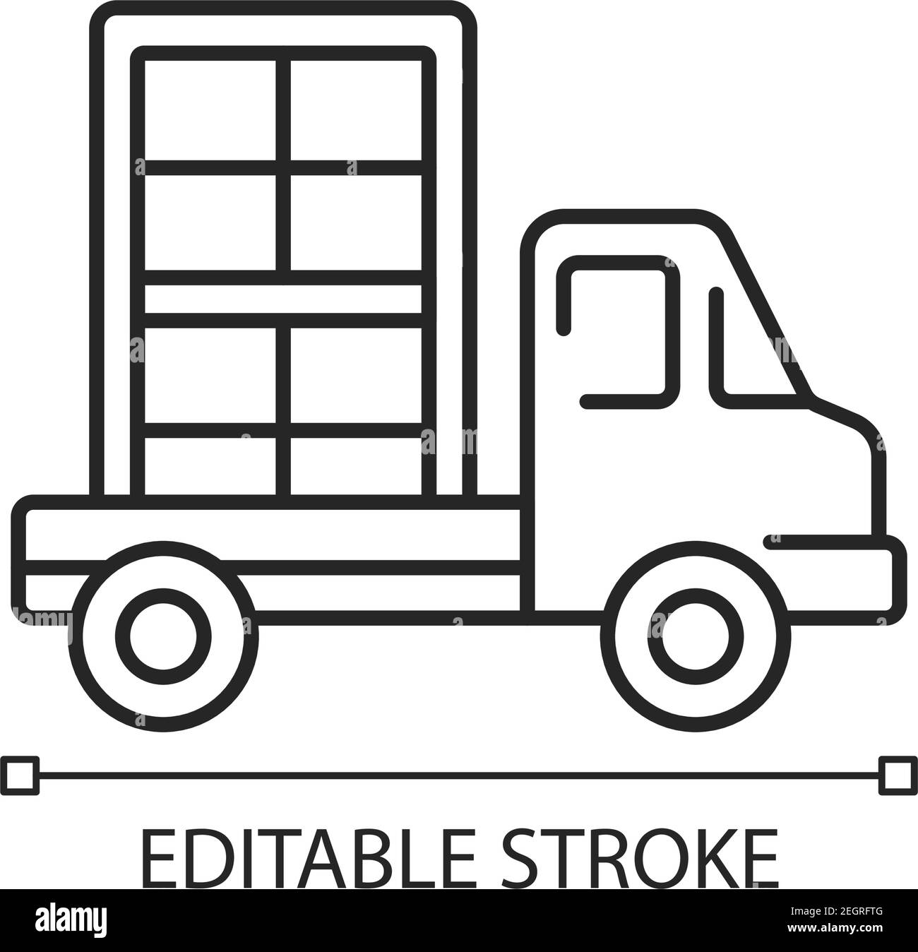 Window delivery linear icon Stock Vector Image & Art - Alamy