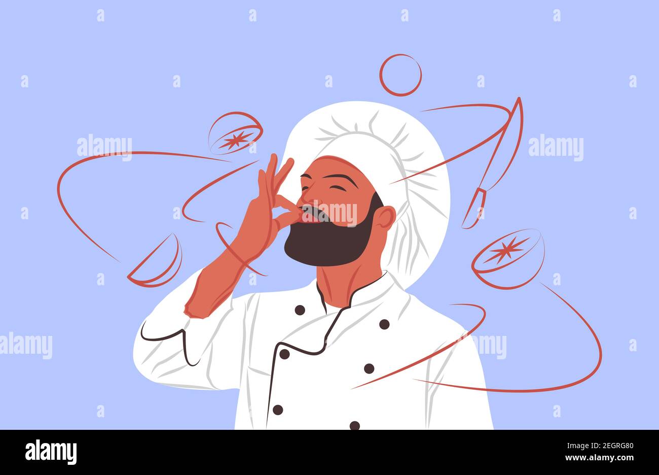 Vector chef in shadow of sharp lines style Stock Vector Image & Art - Alamy