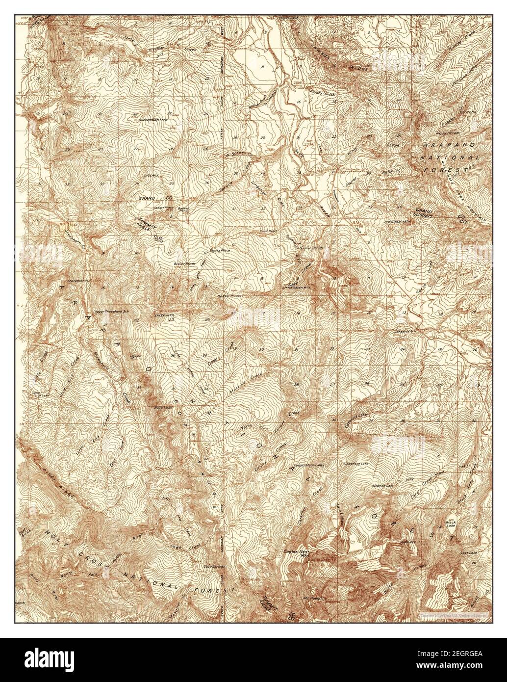 Mt Powell, Colorado, map 1933, 1:48000, United States of America by ...