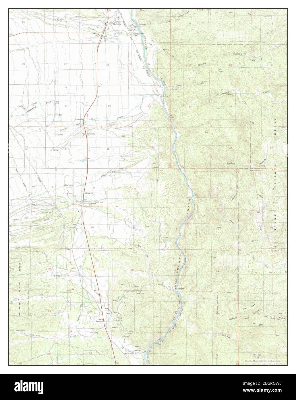 Nathrop, Colorado, map 1983, 1:24000, United States of America by ...