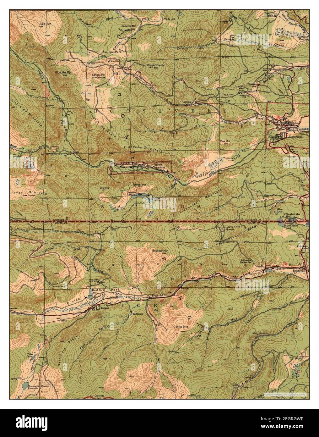 Nederland, Colorado, map 1944, 1:31680, United States of America by ...