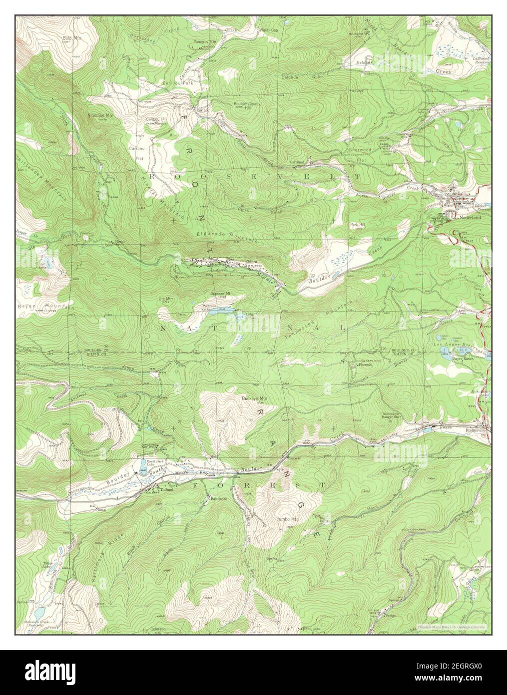 Nederland, Colorado, map 1942, 1:24000, United States of America by ...