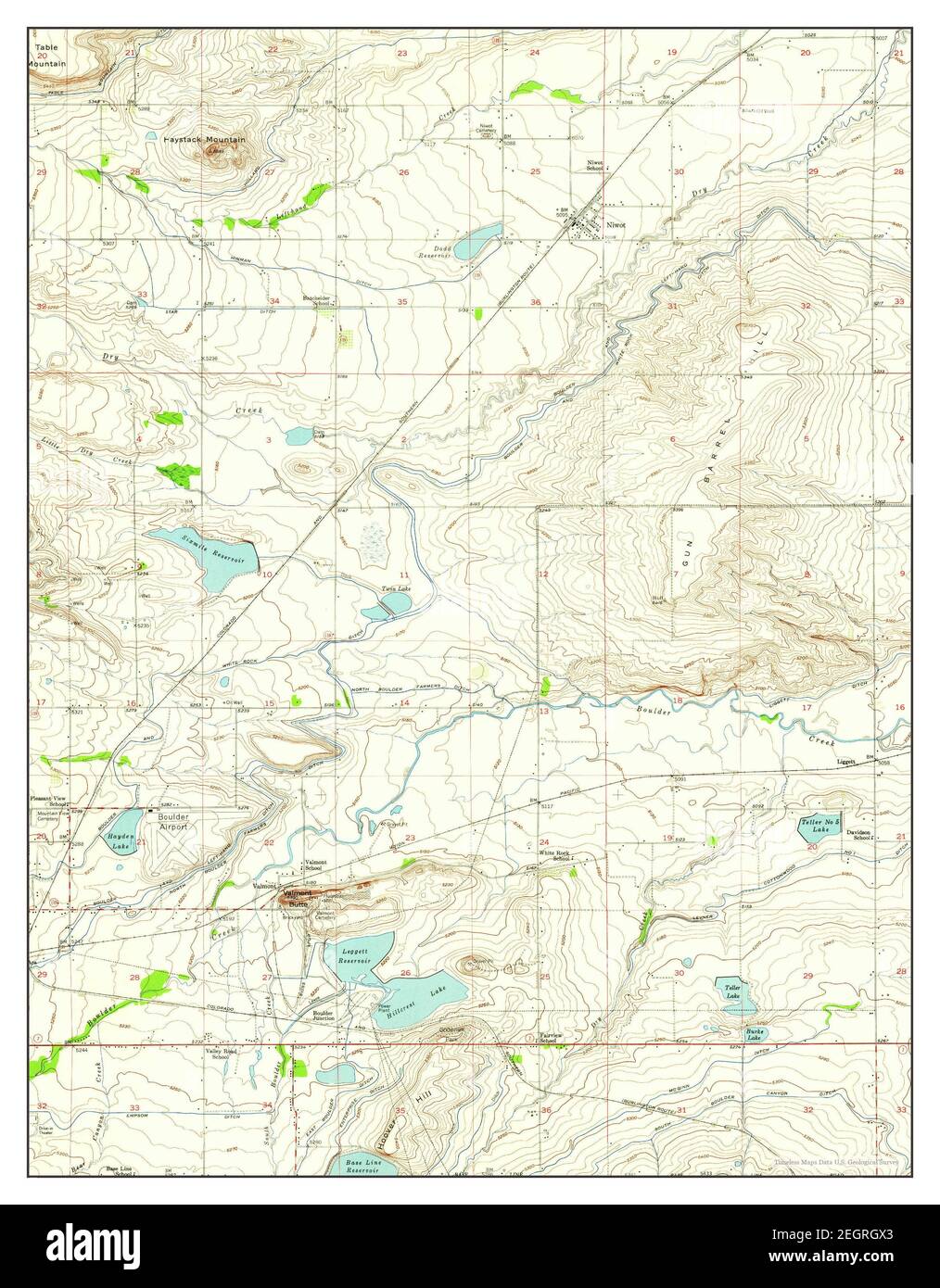 Niwot, Colorado, map 1950, 1:24000, United States of America by ...
