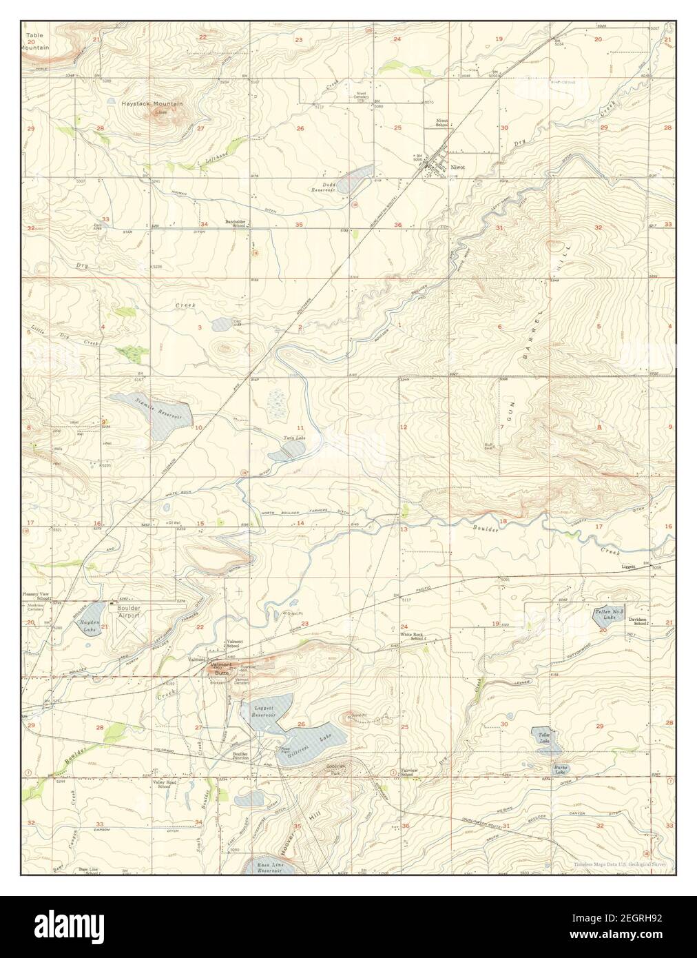 Niwot, Colorado, map 1951, 1:24000, United States of America by ...