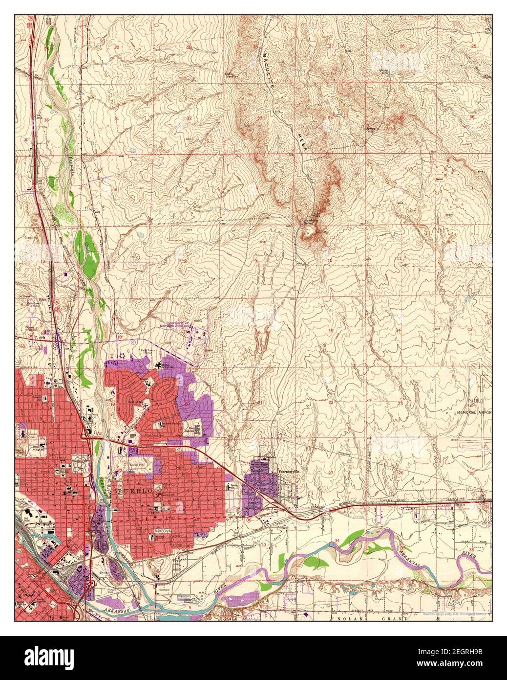 Northeast Pueblo, Colorado, map 1961, 1:24000, United States of America ...