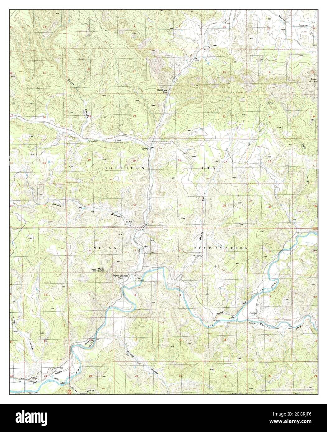Pagosa Junction, Colorado, map 1984, 1:24000, United States of America ...