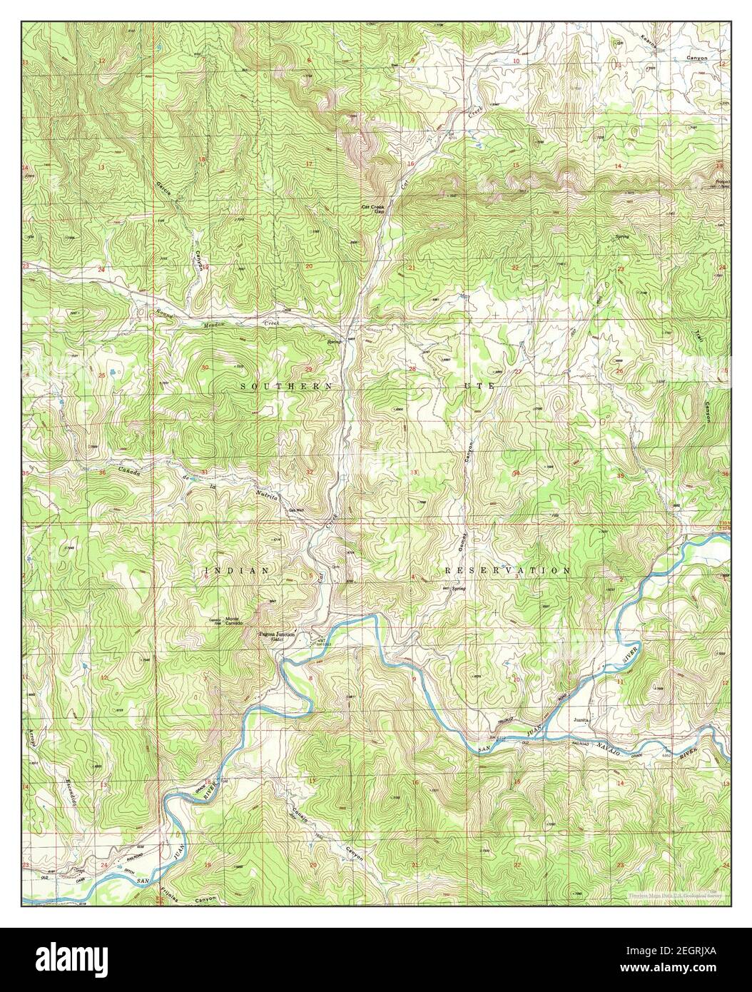 Pagosa Junction, Colorado, map 1984, 1:24000, United States of America ...
