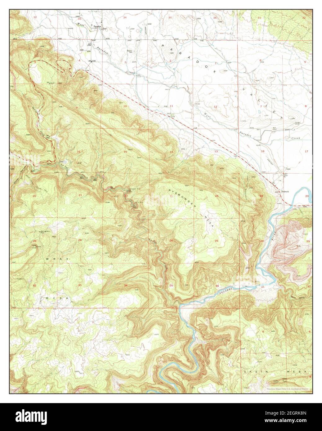 Paradox, Colorado, map 1960, 1:24000, United States of America by ...