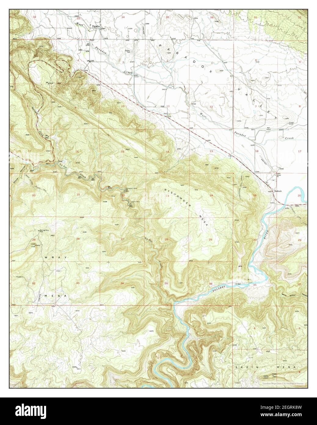 Paradox, Colorado, map 1960, 1:24000, United States of America by ...