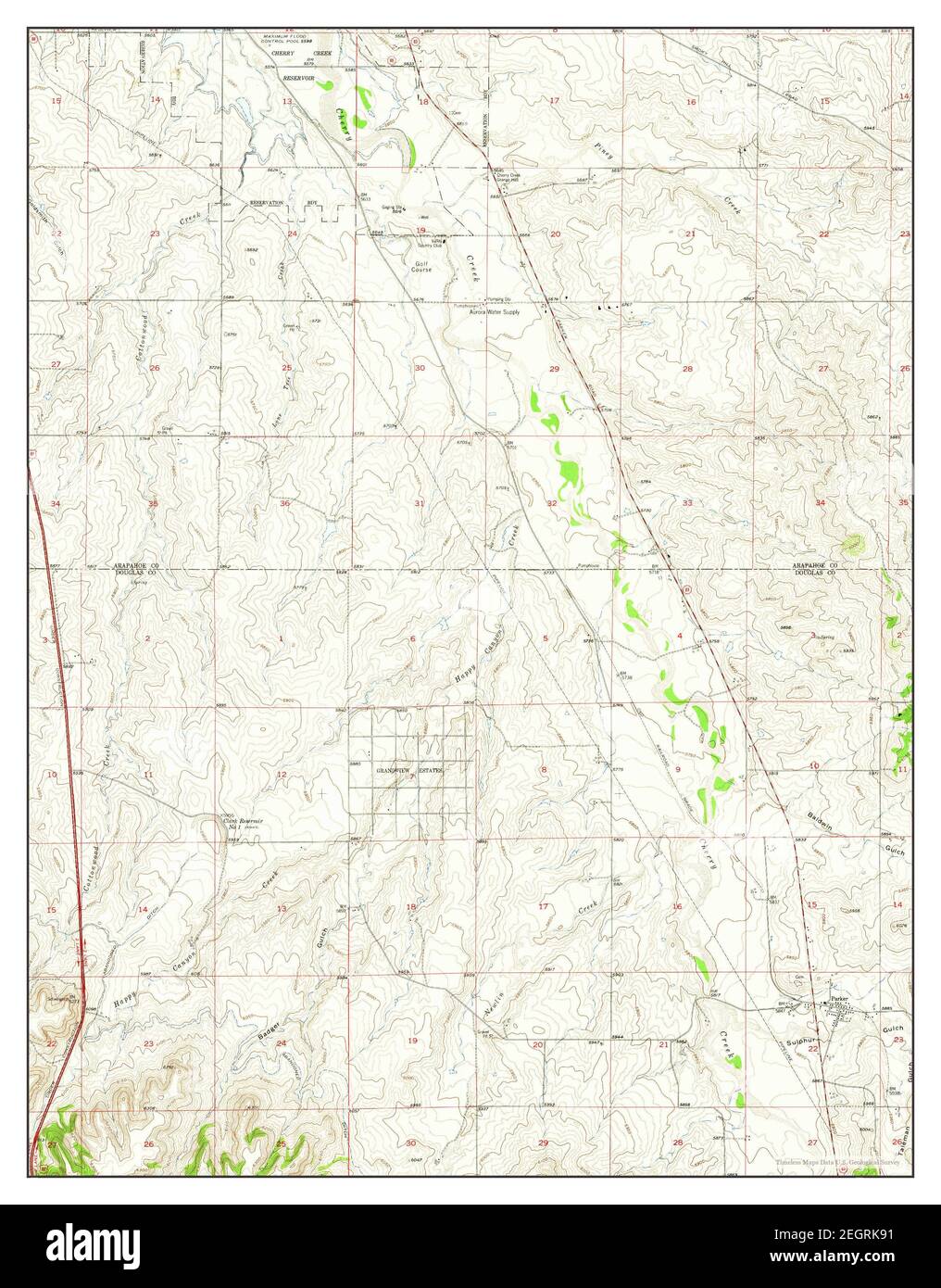 Parker, Colorado, map 1957, 1:24000, United States of America by ...