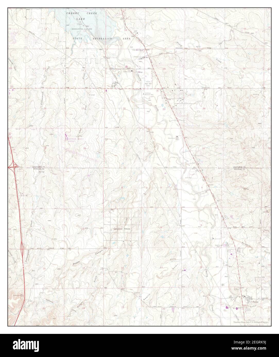 Parker, Colorado, map 1965, 1:24000, United States of America by ...