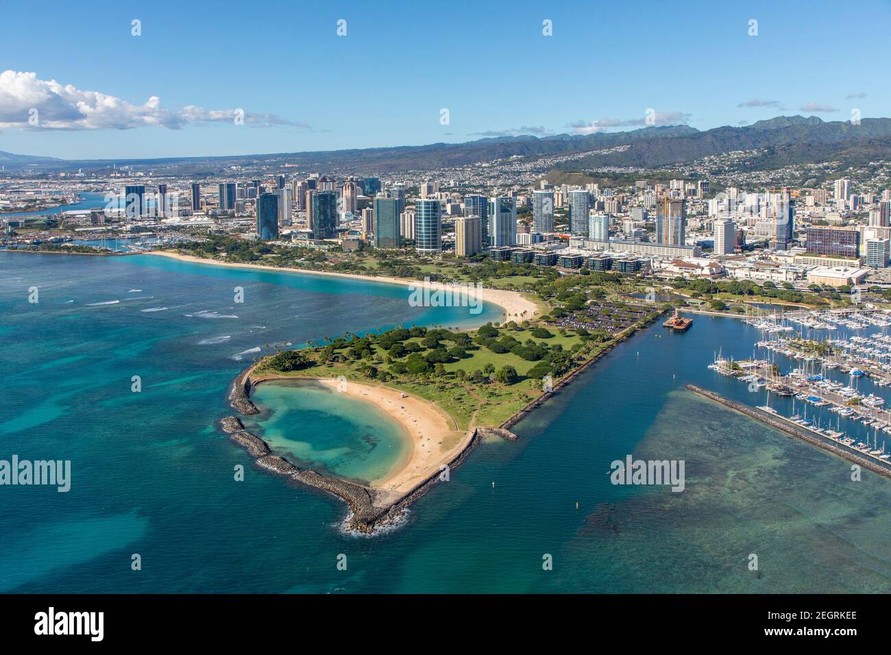 Ala Moana Beach Park, Honolulu, Oahu, Hawaii Stock Photo - Alamy